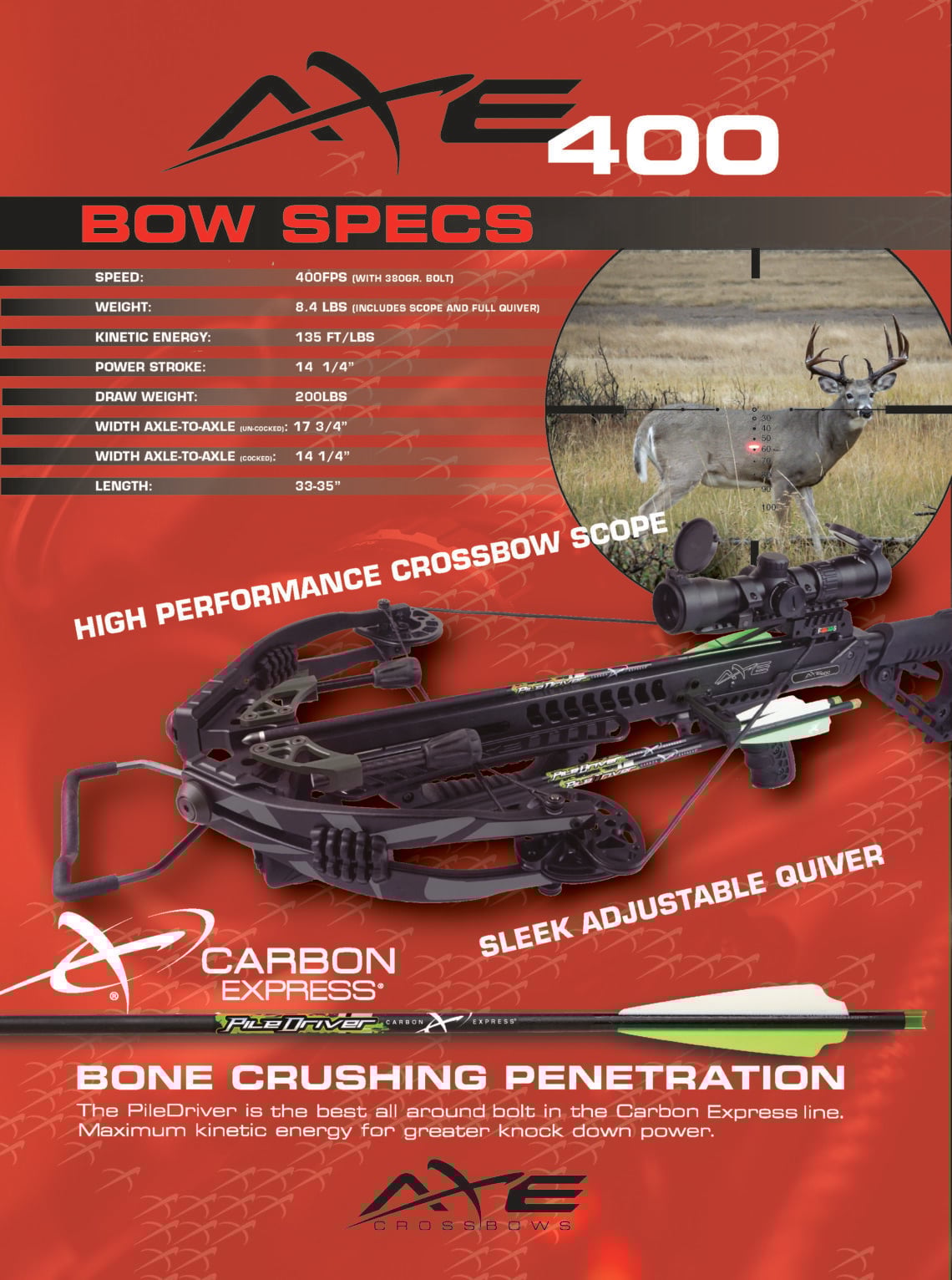 AXE 400 Crossbow Package | FeraDyne Outdoors